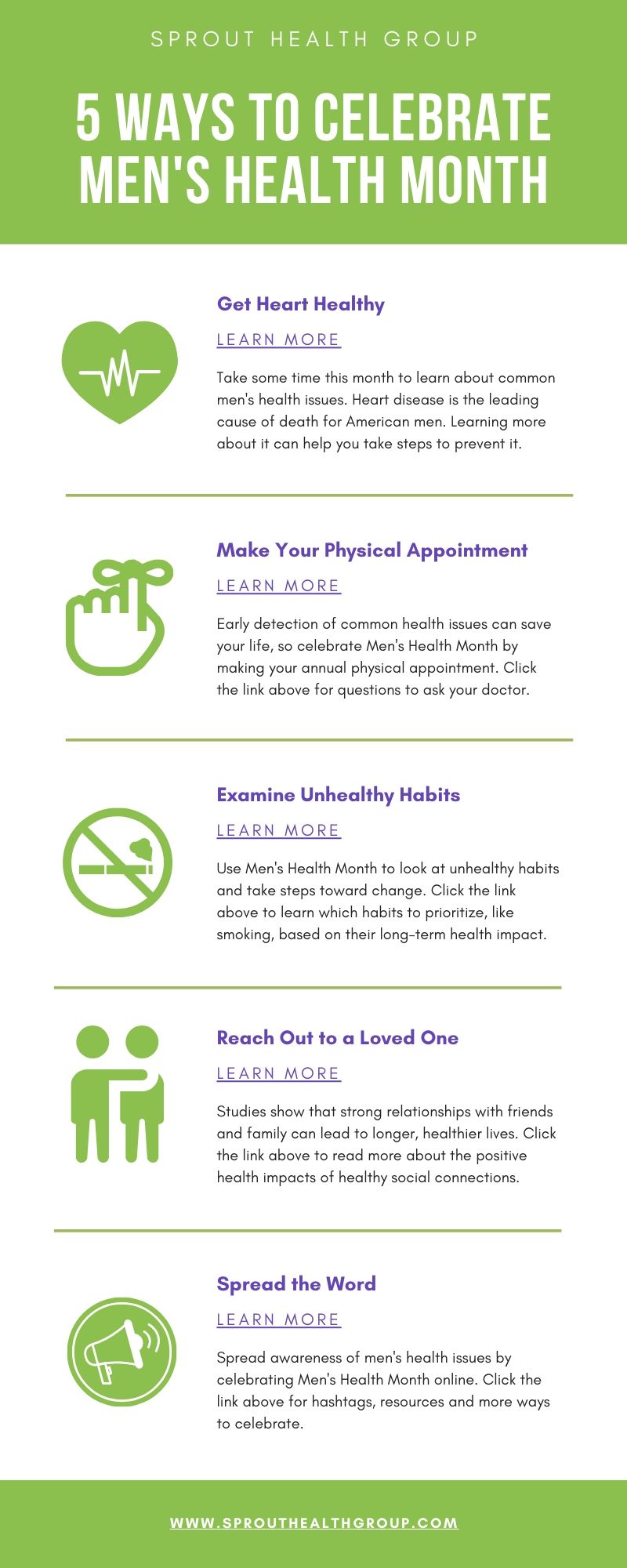 5 Ways to Celebrate Men’s Health Month - Sprout Health Group